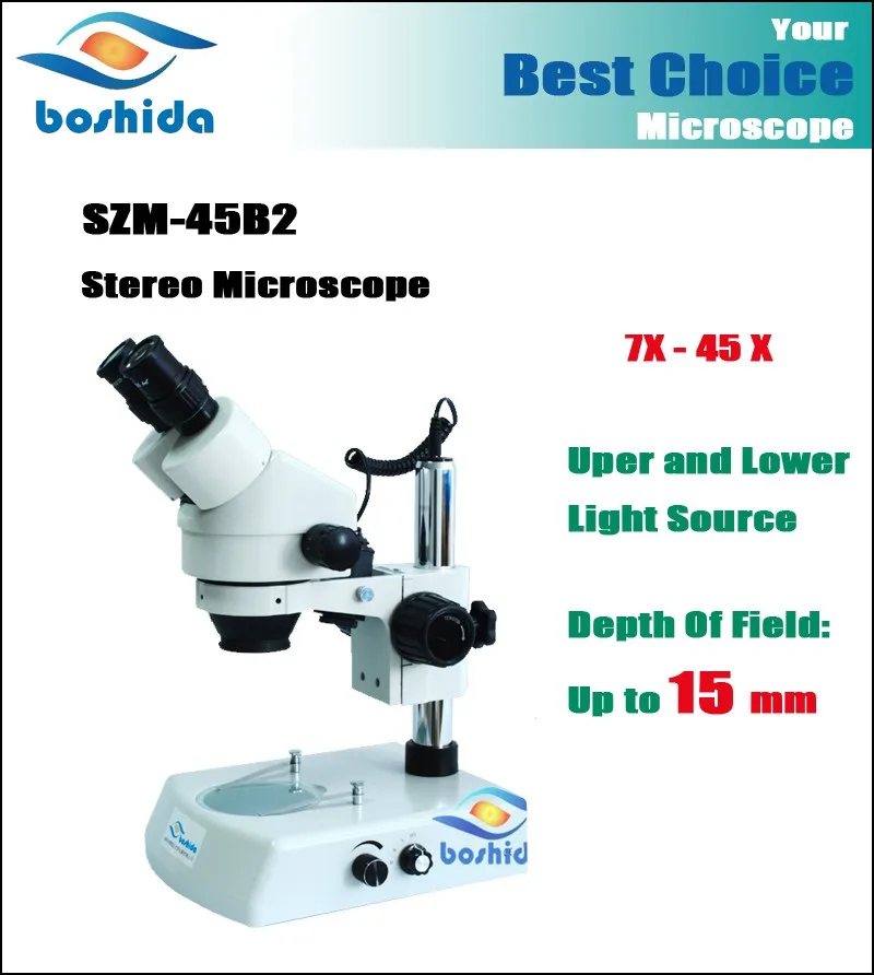 China Supplier Szm-45b2 7x-45x Stereomicroscope,On Microscope,Stereo ...