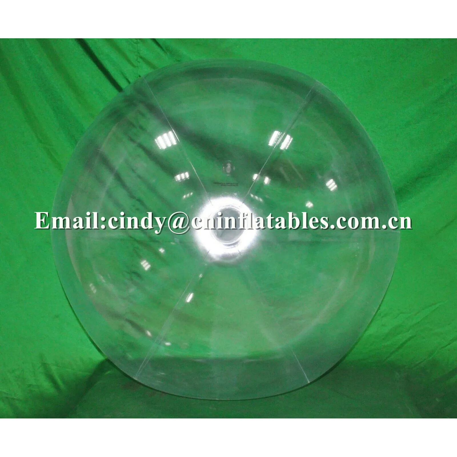 48in Inflatable CRYSTAL CLEAR Glow Stick-Sprinkler Beach Ball