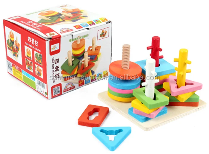 Five-column Set of Building Blocks for Early Education