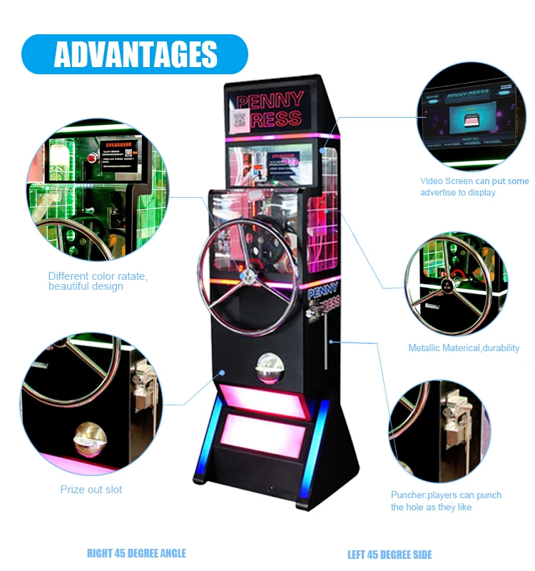 High Quality Token Gift Vending Machine Souvenir Coin Vending Press ...