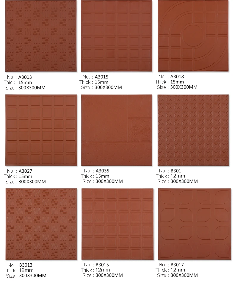 Anti- Slip Red Clay Tiles For Kitchen Exterior Plaza Paver Brick Tiles ...