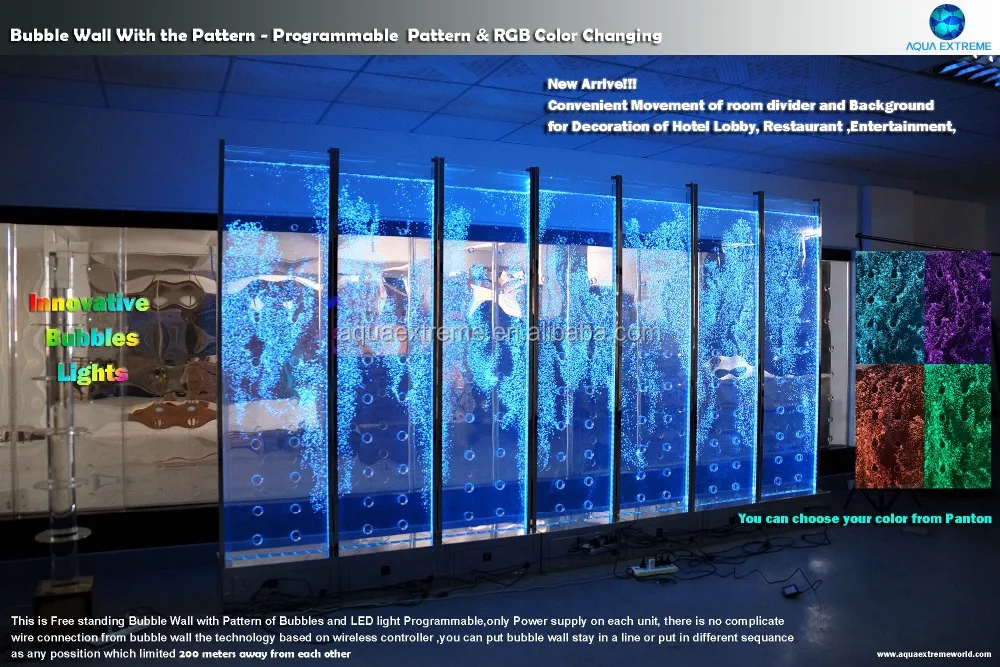 Digital Control Led Water Bubble Wall,Computer Programing Led Bubble ...