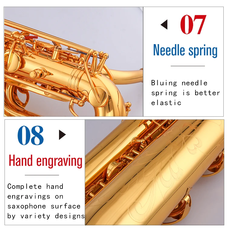 Taishan Factory TSBS-780 Brass Body Gold Lacquer Finish Eb Tone ...