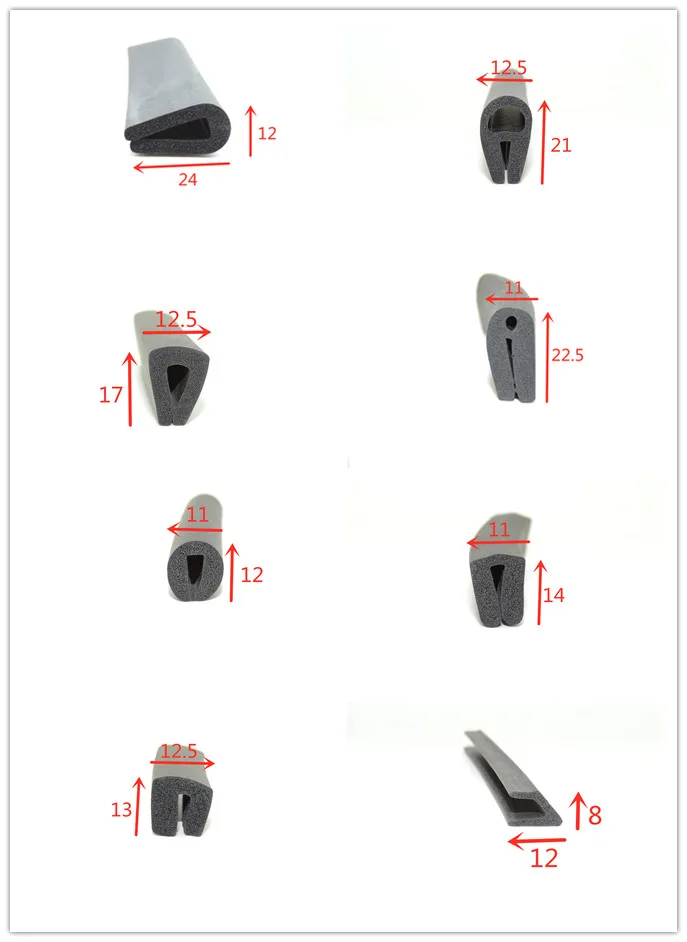 U Shaped Soft Rubber Foam Sponge Profile Seal by Shenlian