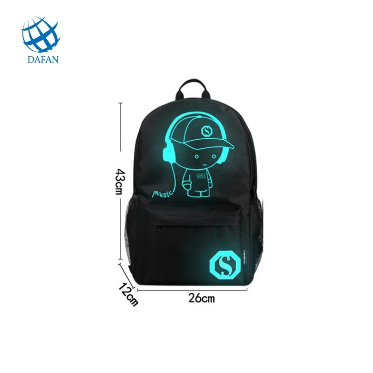 Led Flashlight Backpack School Bags For Teenager Usb Outdoor Backpack ...