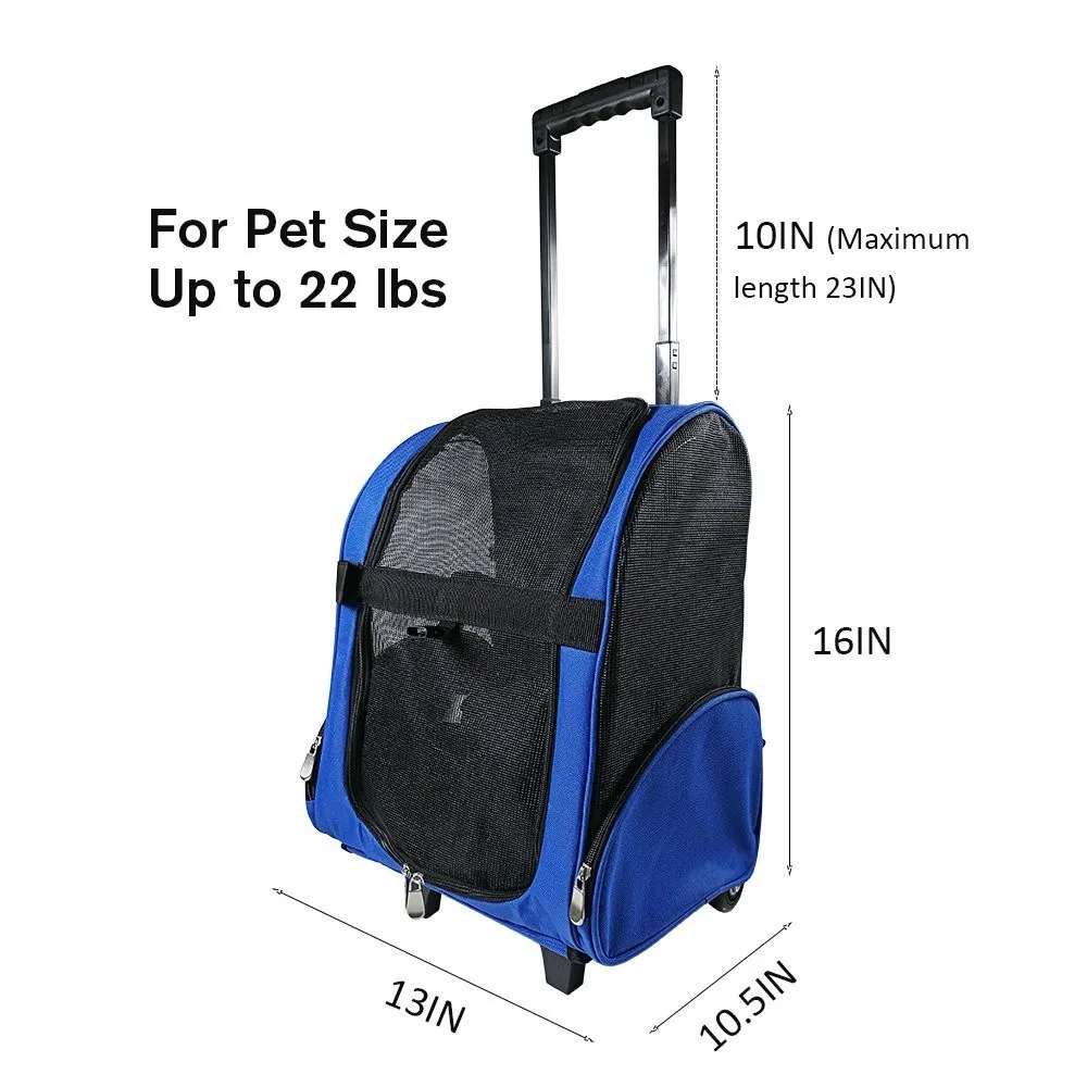 Newly Design 4 Wheel Pet Trolleys Cat / Dog Easy Walk Folding Travel ...