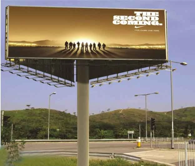 Three Sides Outdoor Advertising Billboard With Pillar - Buy Three Sided ...