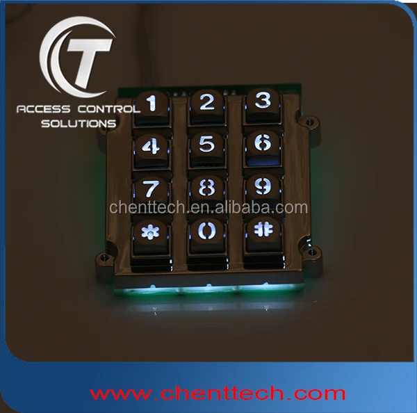 Ip65 12 Keys Led Illumination Keypad Back Lighted Keypad - Buy ...