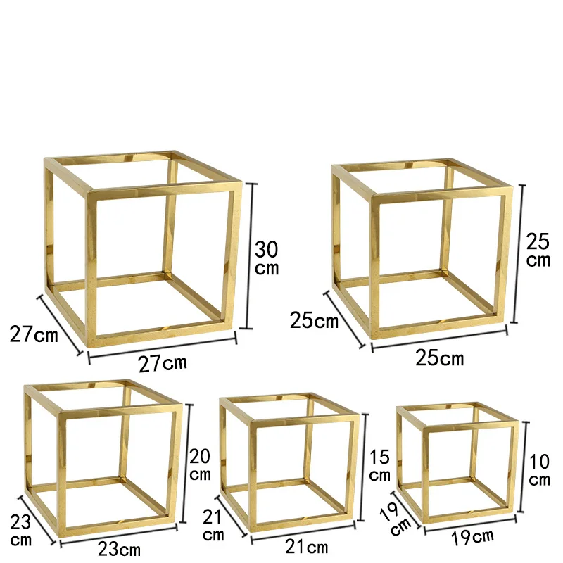 Hadi Luxury Gold Square Buffet Table Risers Wedding Banquet Display ...