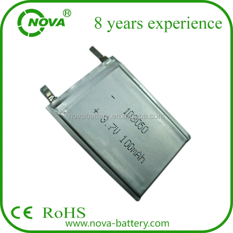 Flexible Battery Ultra Thin 3.7v 100mah Lipo Battery 103050 Lithium ...