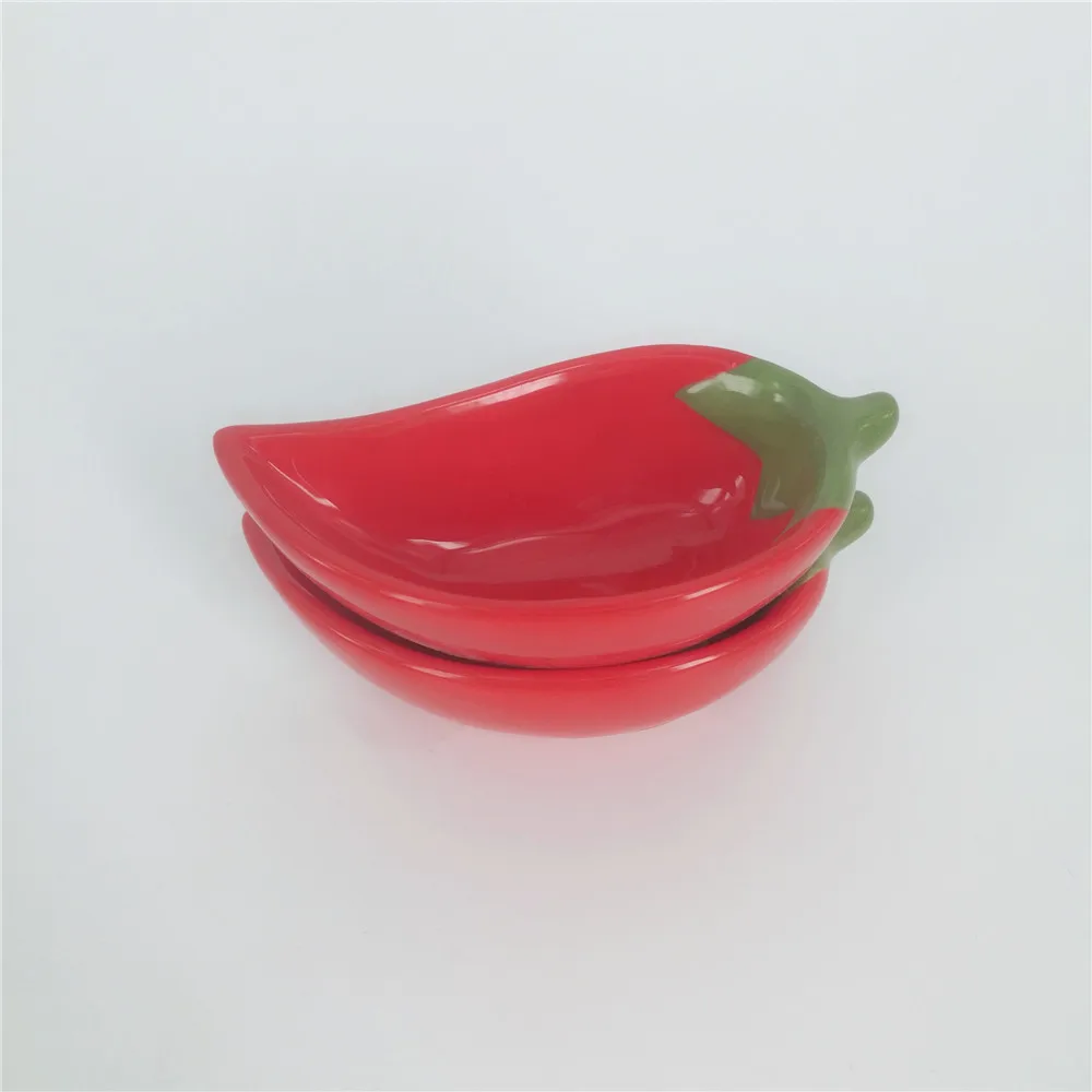 Stackable Ceramic Chili Pepper Dishes - Perfect for Parties
