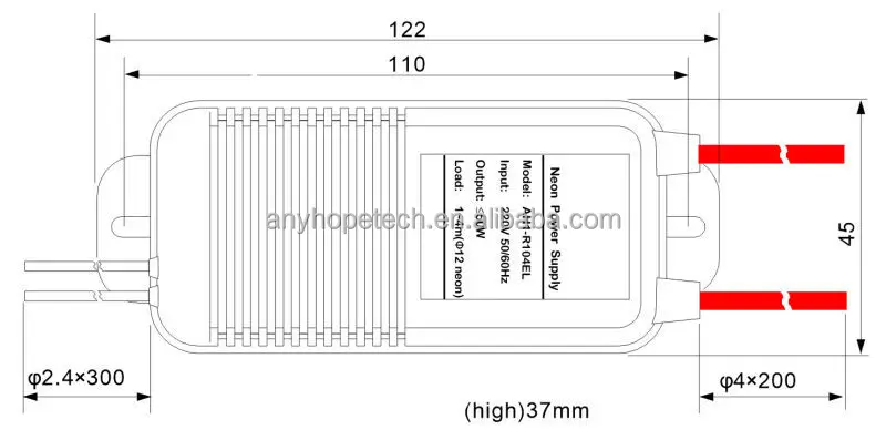 Neon Sign Transformer Output 4kv 30ma 40khz - Buy Neon Sign Transformer ...