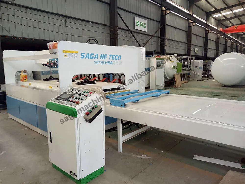 Hf High Frequency Wood Edge Gluer Edge Gluing Press Machine Timber ...