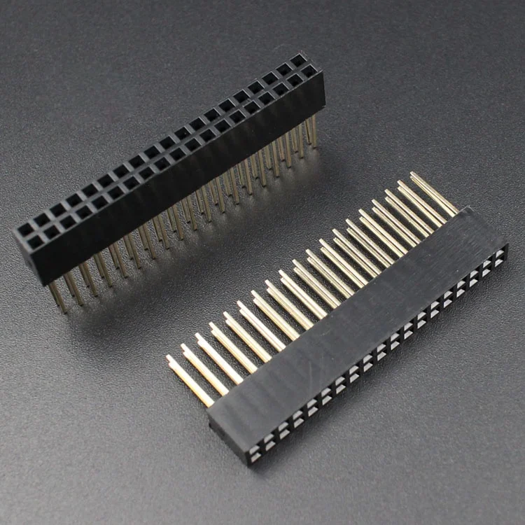 Female Header Pin Connectors Pitch2.54mm Smt With Board Spacer,Dual Row ...