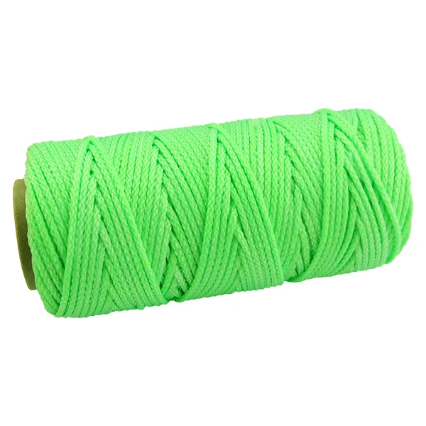 3mm Solid Braided Green Nylon Rope - 8 Strands - Strong & Smooth