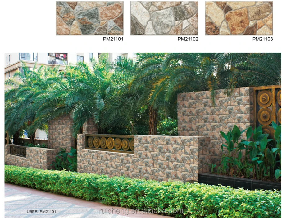 200x400mm New Design 3d Digital Printing Exterior Wall Stone Cladding ...