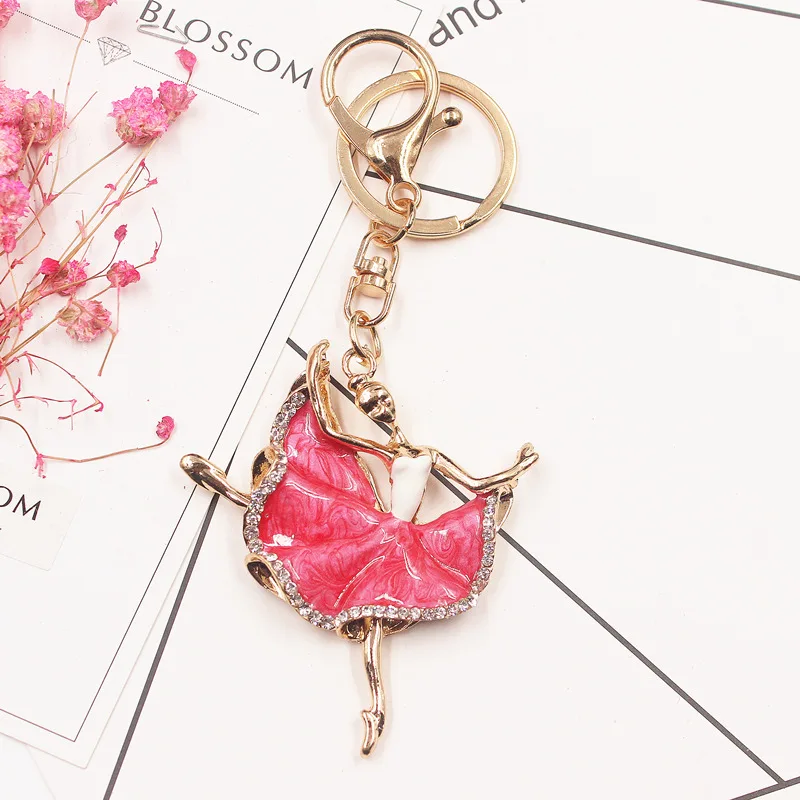 Fashion Ballet Dancing Girl Keychain,Ballerina Dance Key Ring For ...