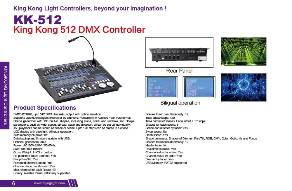 512 Channel Dmx 512 Adjustable Sound Active Led Light Controller - Buy ...