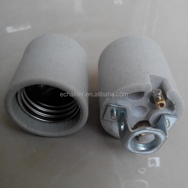 E26 E27 에디슨 전구 램프 기초를 위한 나사 맨끝을 가진 세라믹 램프 홀더 전등 소켓 Buy E27 세라믹 램프 홀더