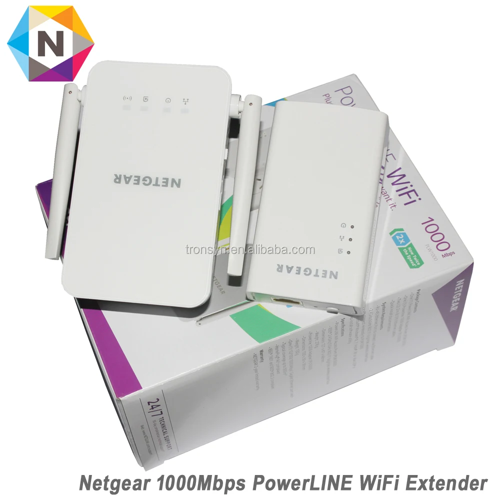 Netgear Powerline Plw1000 1000mbps Bridge 802.11b/g/n/ac Wifi Extender ...
