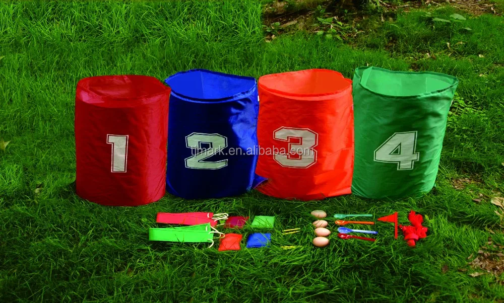4 In 1 Party Game Set Fun Outdoor Games Sack Jumping Race Bags For Kids ...