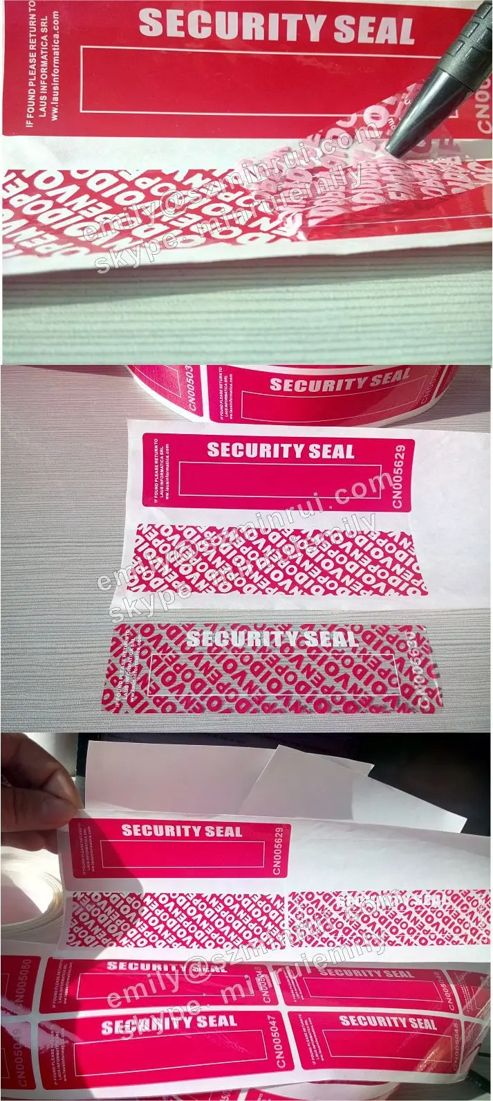 Custom Do Not Accept Open Void Red Warranty Void Sticker Only For One ...