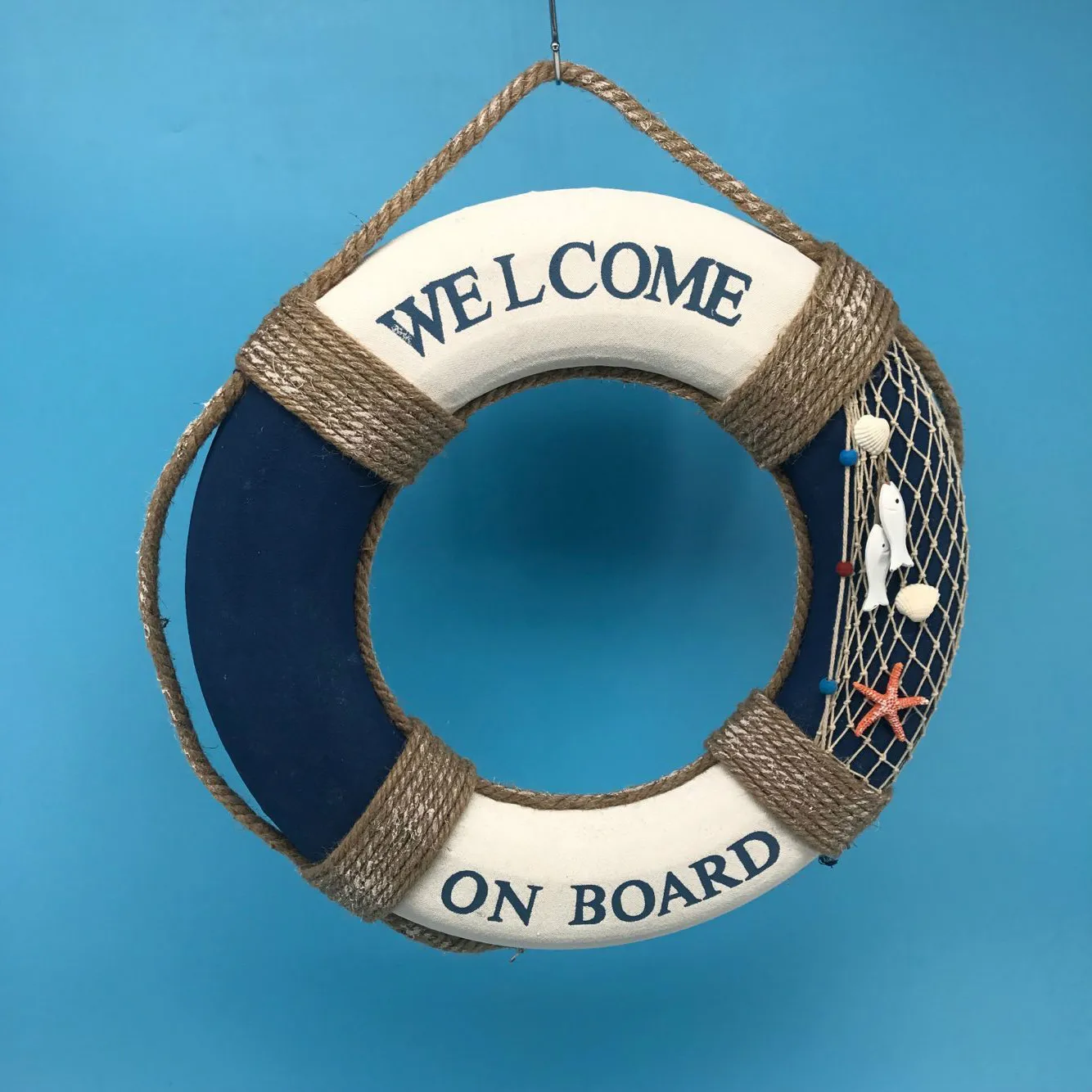 Beach Decor Lifering Blue Vintage Nautical Life Ring - Buy Life Ring ...