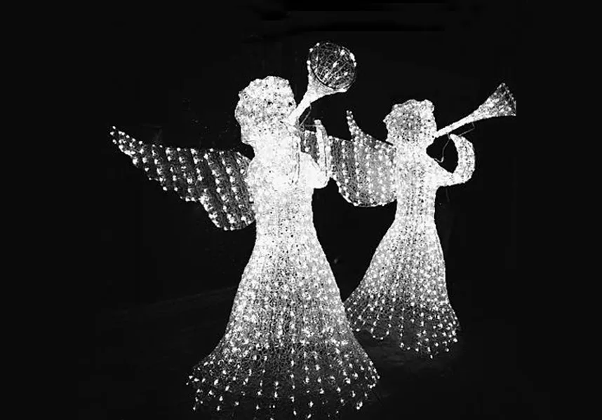 Outdoor Lighted Angel Yard Decorations - Personalized Christmas Decorations