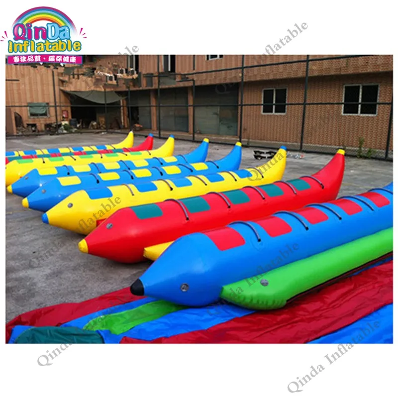 14 Persons Inflatable Pontoon Boat Flying Fish Toy,0.9mm Pvc Inflatable ...
