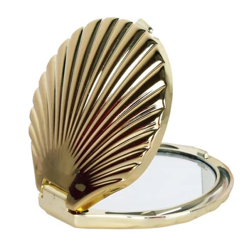 Gold Signature Shell Pocked-size Compact Mirror - Buy Shell Compact ...