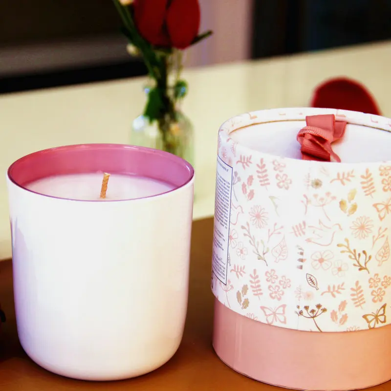 Luxury Rose Gold Ceramic Pink Packaging Boxes Candle - Buy Rose Gold ...