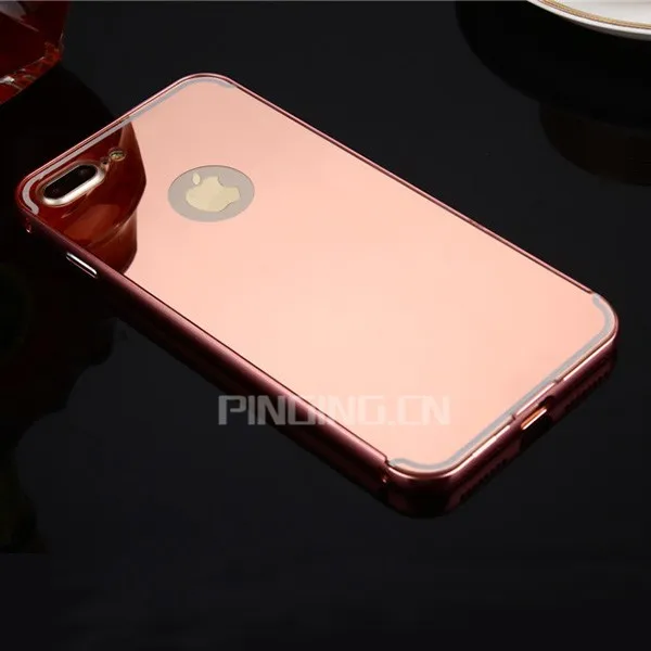Luxury Aluminum Frame Slim Metal Mirror Ultra-thin Back Cover Case For ...