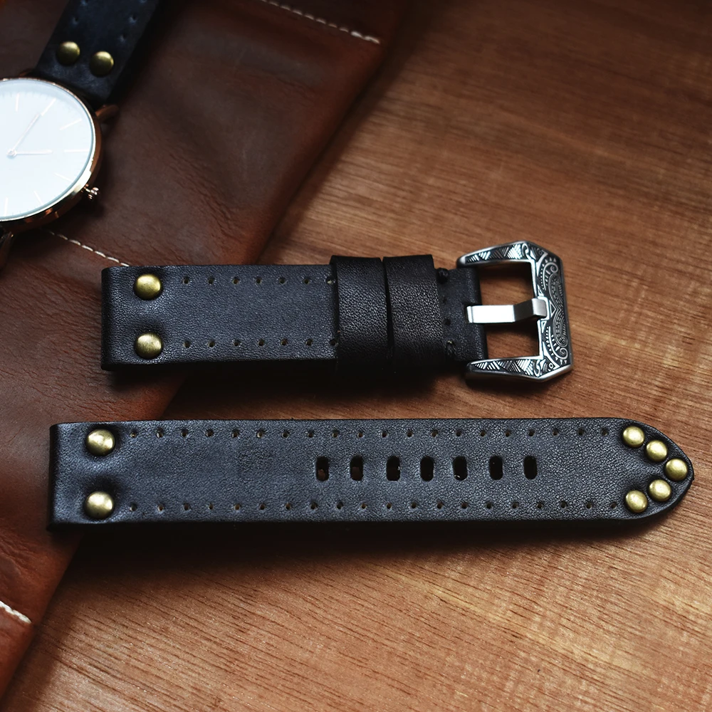 Handmade Customized Personalized logo Free Mens Leather Watch Bands ...