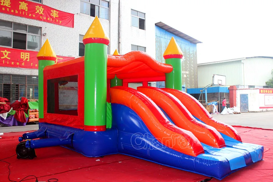 Inflatable Moonwalk Bounce Castle with Slide - Fun & Safety