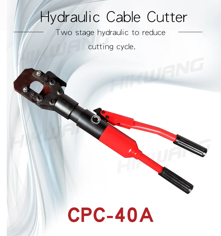 cpc 40a 80kn quick hydraulic cable cutter 400mm with safety system inside