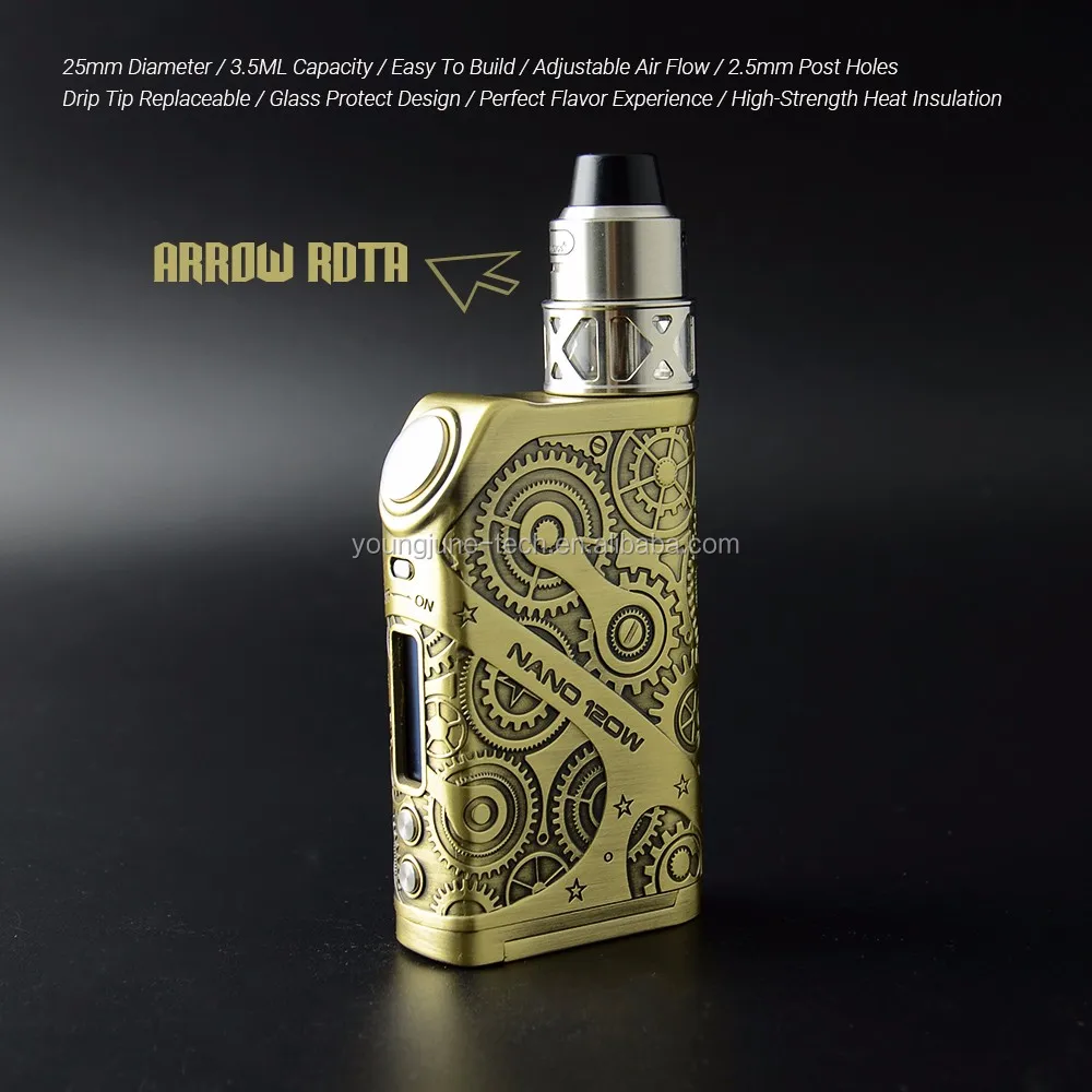 Steampunk Style Tesla Nano 120w Box Mod Vaporizer Manufacturer - Buy ...