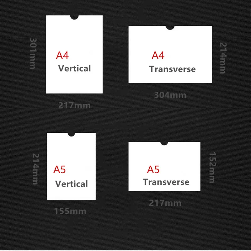 A4 Clear Acrylic Plastic Display Case Box for Advertising Paper
