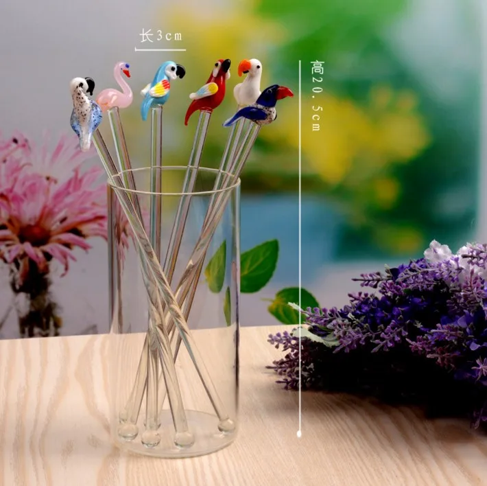Colored Borosilicate Glass Bar Stirrer Dinking Stirrer Glass Cocktail ...