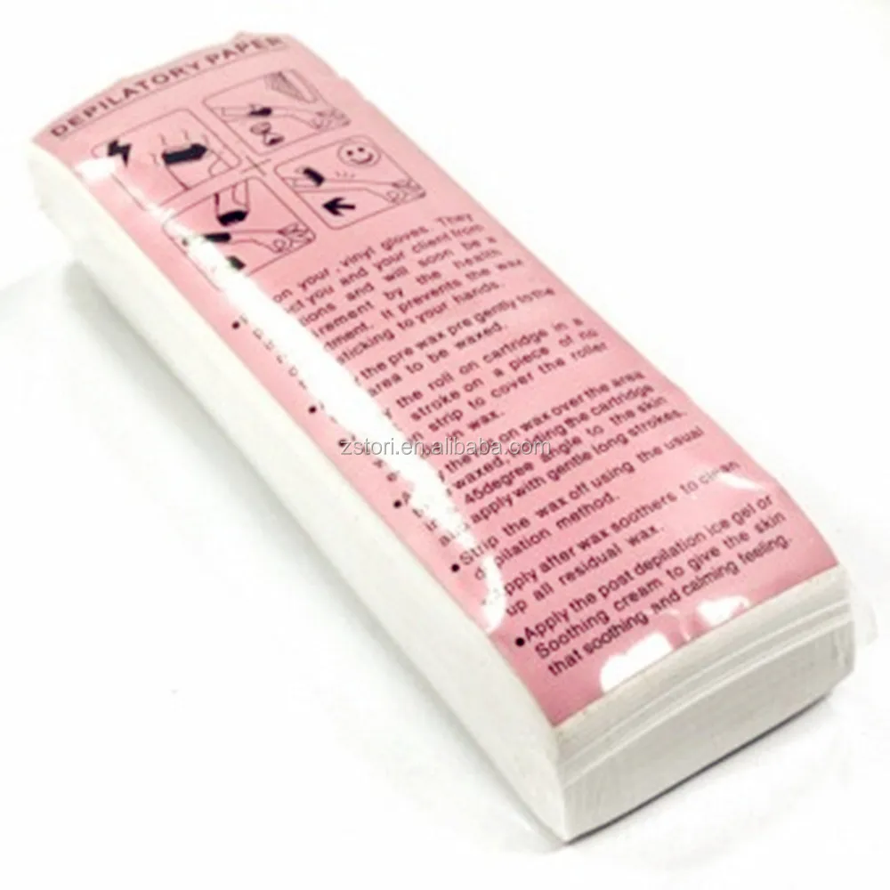 100pcs Depilatory Wax Strips Hair Remover Paper Epilator Use Non Woven ...