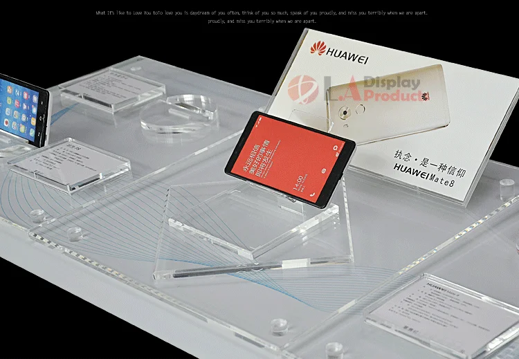 Acrylic Cell Phone Display Stands - Transparent & Waterproof