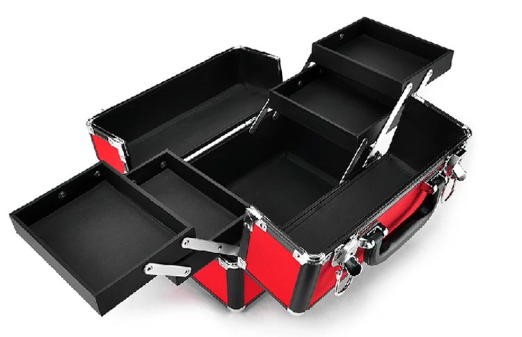 Msq Beauty Aluminum Makeup Box Aluminum Cosmetic Case Professional ...