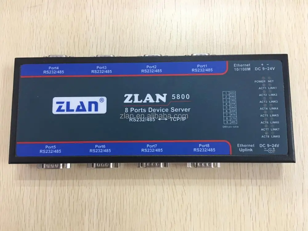 RS845 - 8 Port Serial to Ethernet Converter for Industrial Use