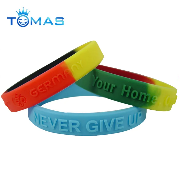 Custom Logo Promotional Festival Hand Band Bracelet Cheap Elastic Wrist ...