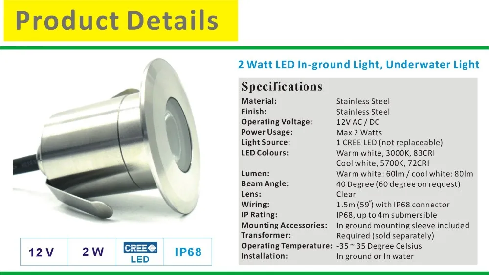 12 Volt Led Deck Lights For Outdoor Ip68 Waterproof Landscape Recessed Up Lights - Buy Led Deck ...