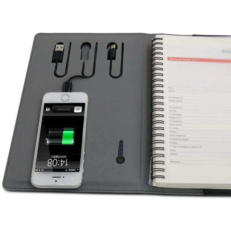 Power Bank/pen/usb/business Card Case Notebook Gift Set For Office ...