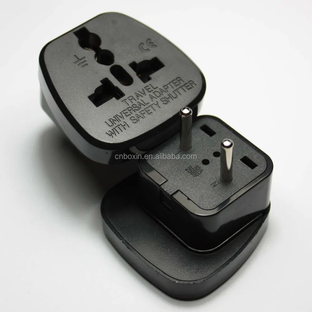 Universal A Europea Doble Ronda Pin Plug,Zócalo Con Obturador De La ...