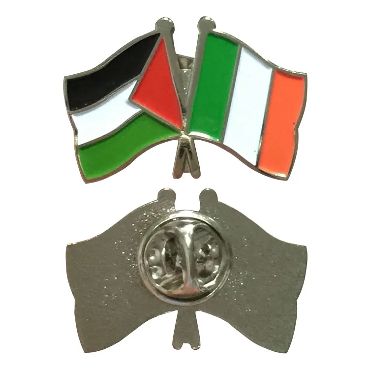 Palestine Ireland Crossed Flag Enamel Pin Custom Metal Soft Enamel ...