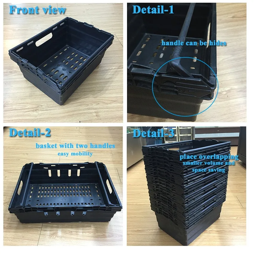 Join Fish Fesh Farm Basket Food Grade Storage Stackable Plastic Vented ...