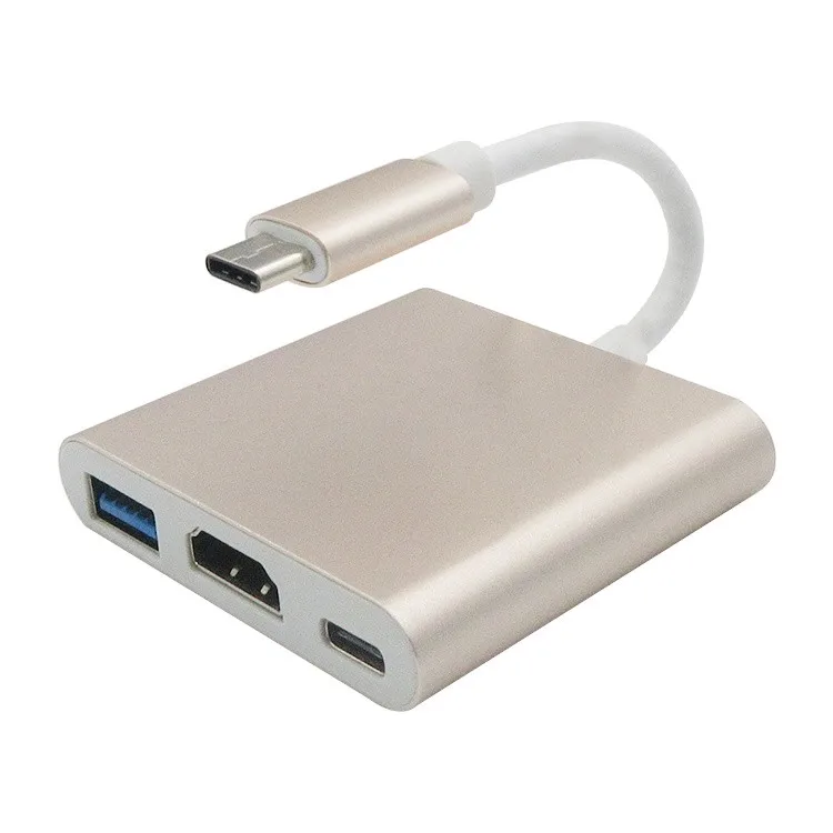 Durable Aluminum Pink 3-in-1 Usb-c Hub With Hdmi For Computer - Buy 3 ...