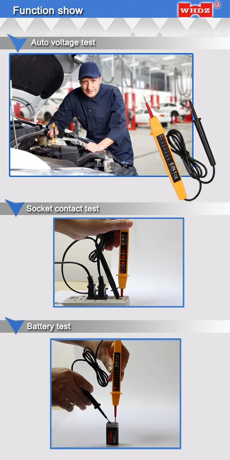 Voltage Tester Voltage Detector Induction Tester Multi Function ...